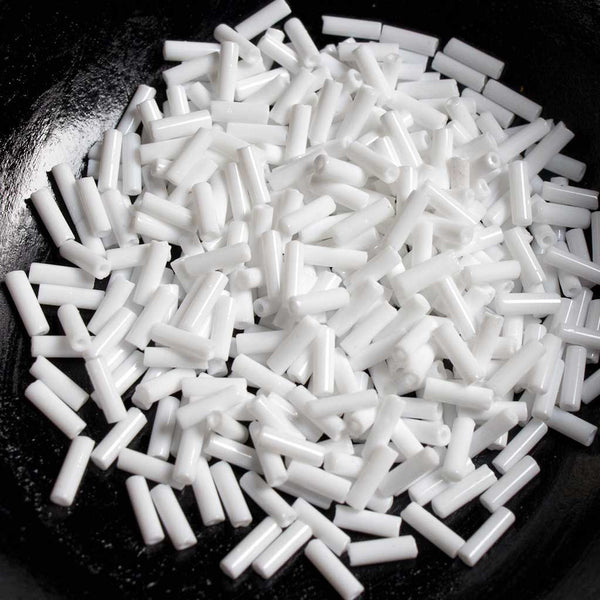 #3 White Bugles - Beaded Dreams