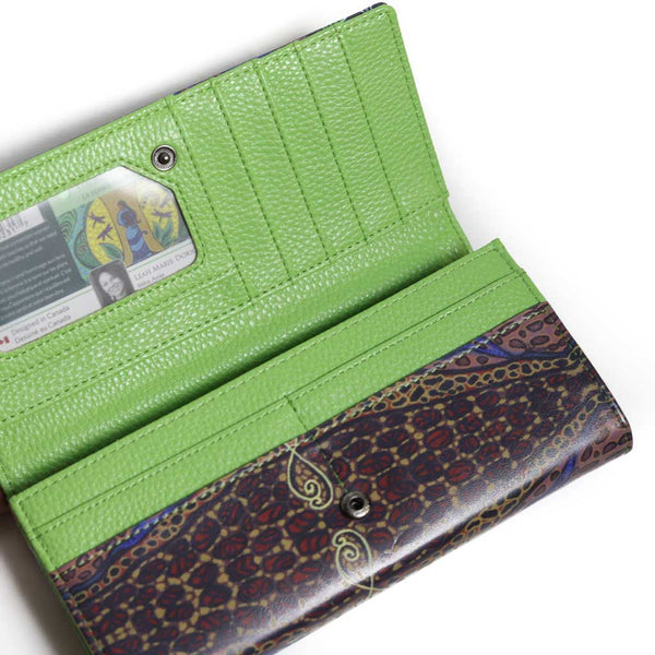 'Strong Earth Woman' Wallet by Leah Dorion - Beaded Dreams